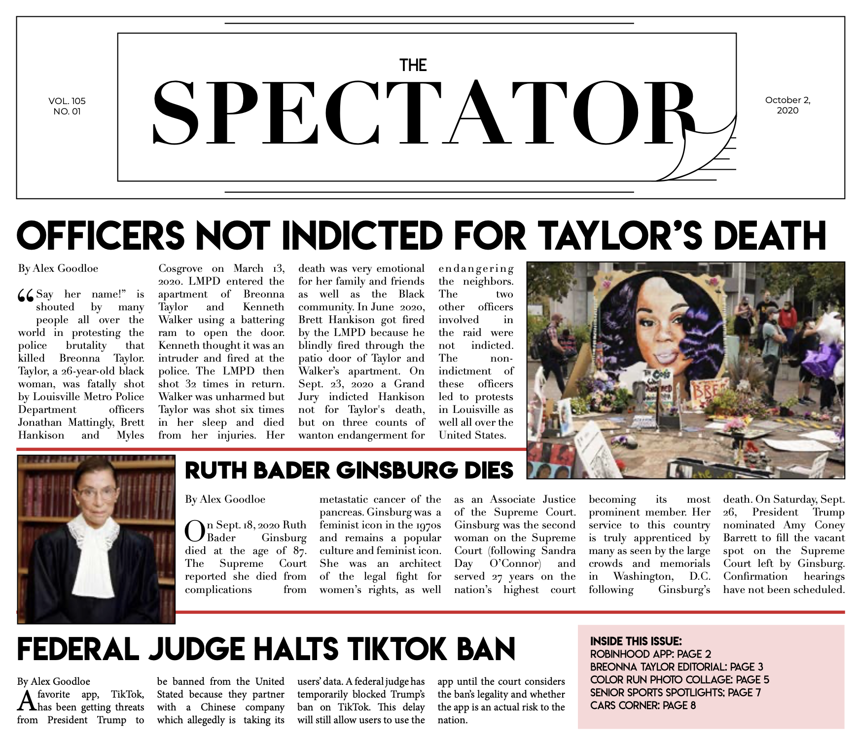 Spectator Volume 105, Issue 1 | The Spectator